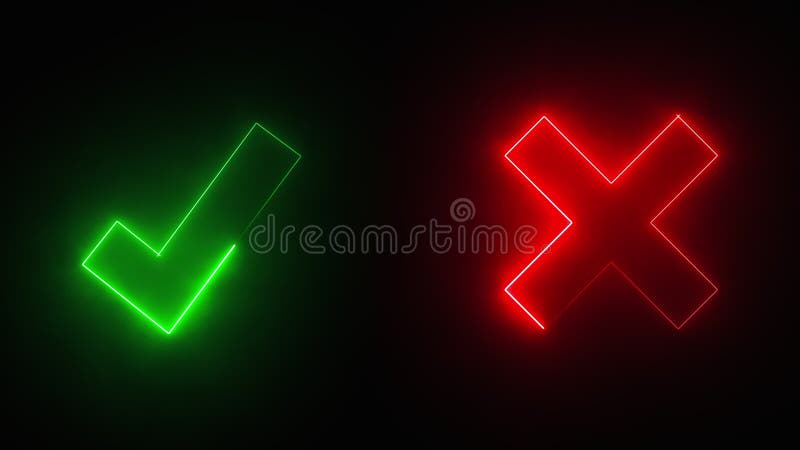 Glowing Tick symbols stock footage. Video of correct - 286277622