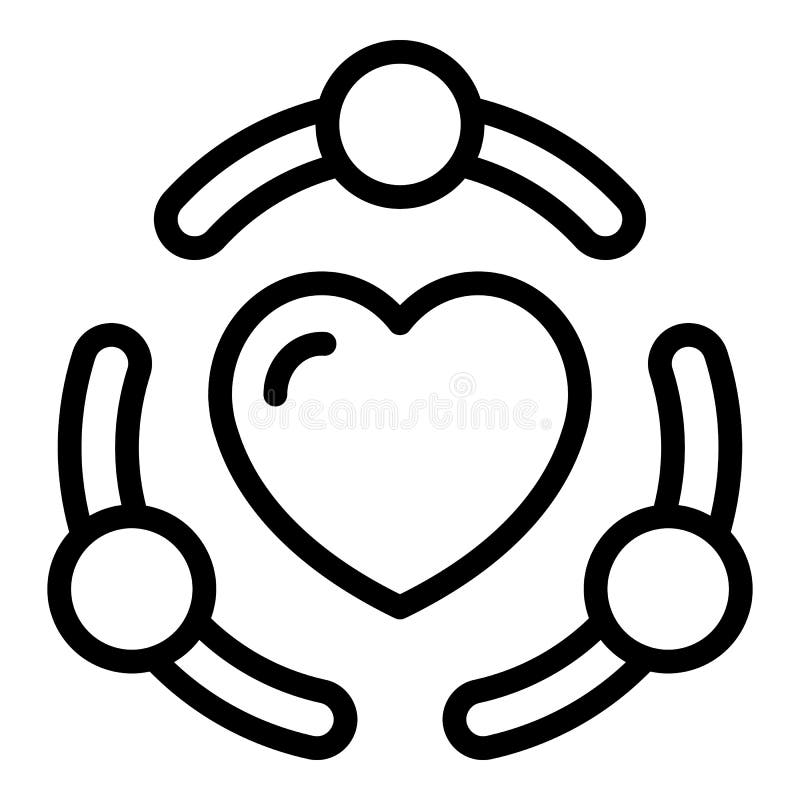 True Friendship Icon, Outline Style Stock Vector - Illustration of ...