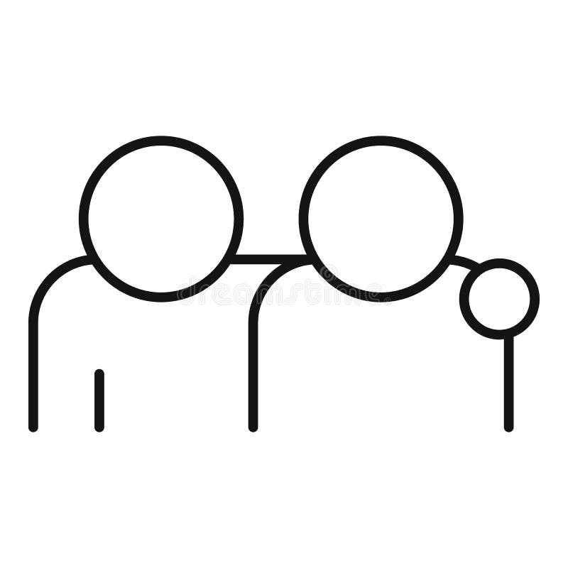 True Friendship Icon, Outline Style Stock Vector - Illustration of ...