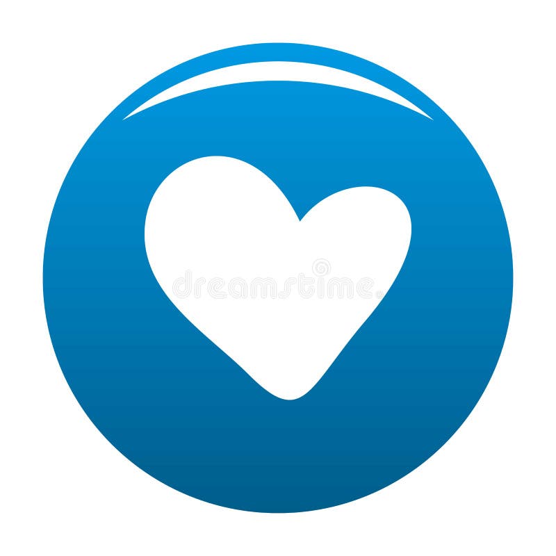 True Heart Icon Vector Blue Stock Vector - Illustration of heartemblem ...