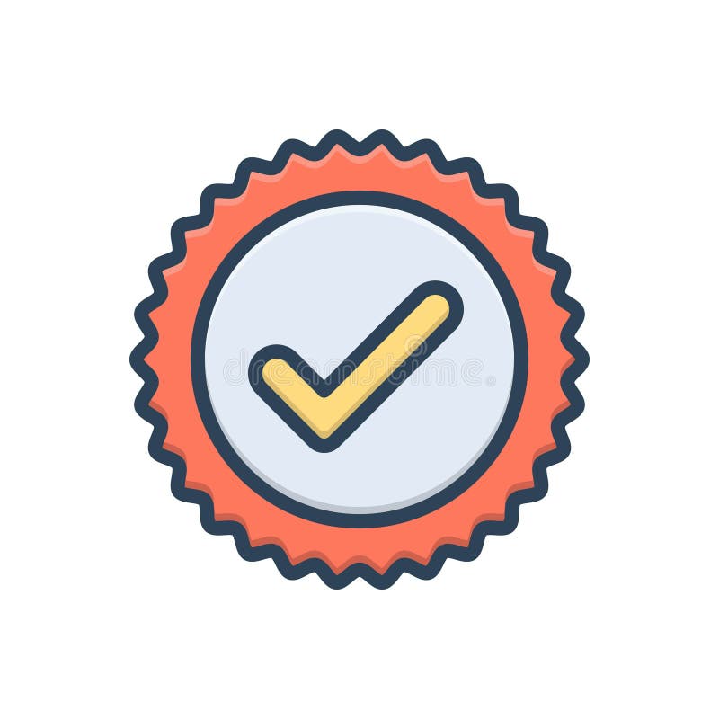 Color Illustration Icon for True, Tick and Ok Stock Illustration ...