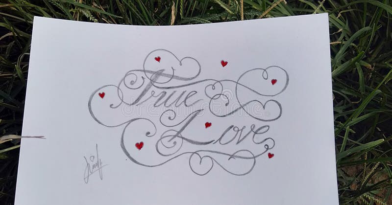 True Love, Lettering, Drawing, Art, Artwork Stock Photo - Image of love ...