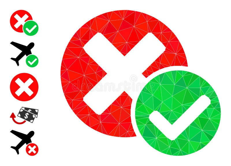 True Negative Polygonal Icon and Other Icons Stock Vector ...