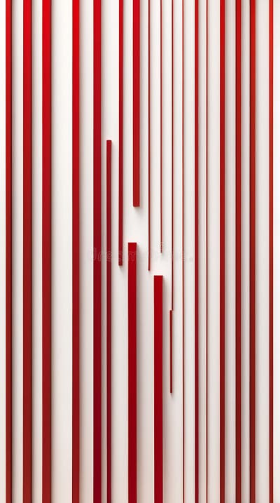 True Red Vertical Dashes on Smooth White Wallpaper Create a Striking ...