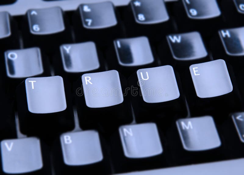 True Spelled Out on Keyboard Stock Image - Image of type, true: 26082863