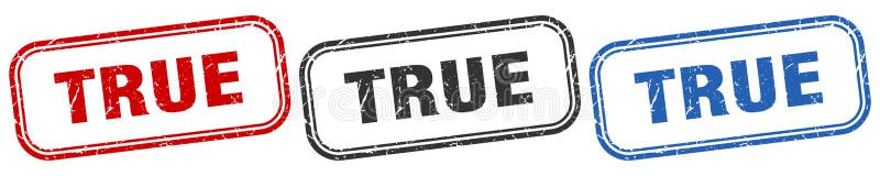 True Square Isolated Sign Set. True Stamp Stock Vector - Illustration ...