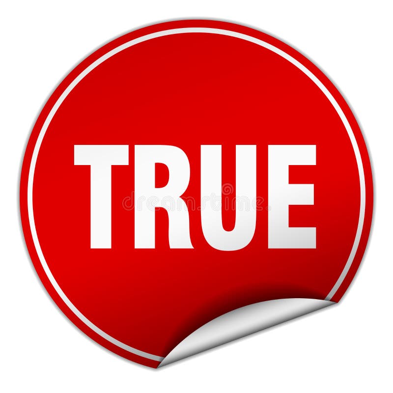 True sticker. stock vector. Illustration of square, banner - 153653797