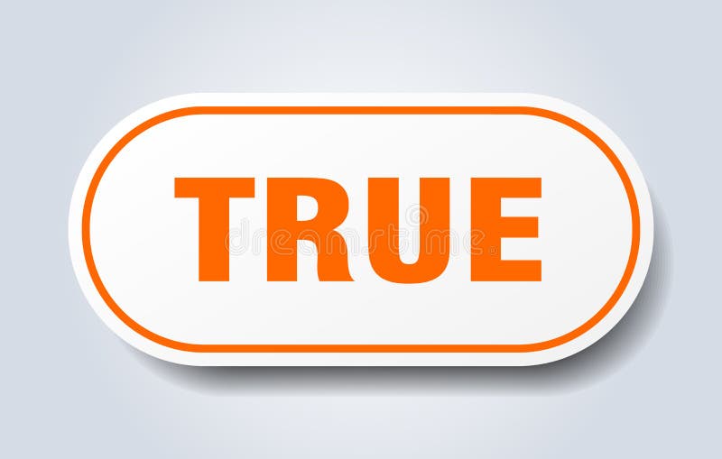 True sticker. stock vector. Illustration of sign, square - 158773839