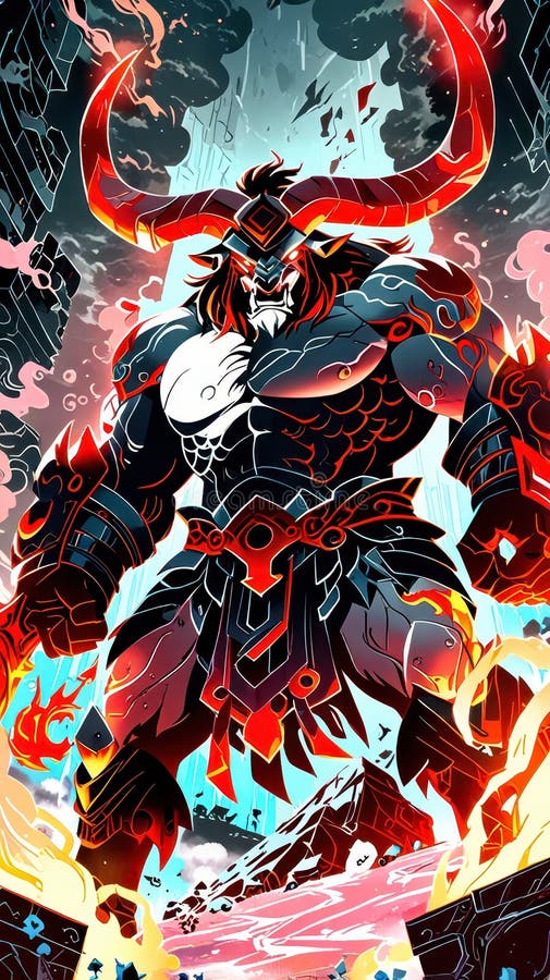 The true titan warrior stock illustration. Illustration of cartoon ...