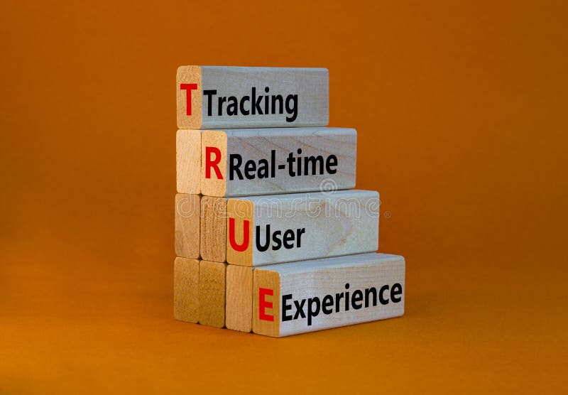TRUE Tracking Real-time User Experience Symbol. Concept Words TRUE ...