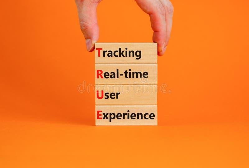 TRUE Tracking Real-time User Experience Symbol. Concept Words TRUE ...