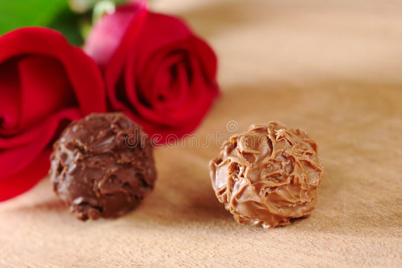 Truffle with Red Roses stock photo. Image of truffle - 17750424