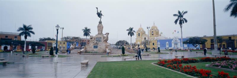 TRUJILLO, PERU CIRCA 2014: Panoramic View of Main Square of the City ...