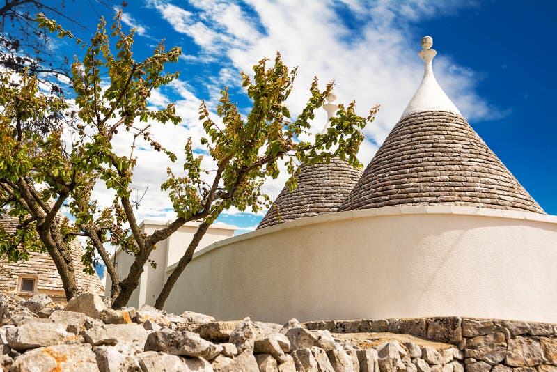 Trulli Restored and Whitewashed Italy Stock Image - Image of pinnacle ...