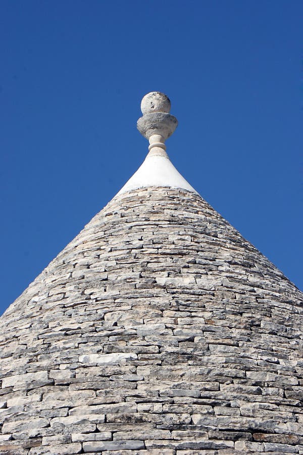 Trulli roof on blue sky stock photo. Image of roof, house - 1237792