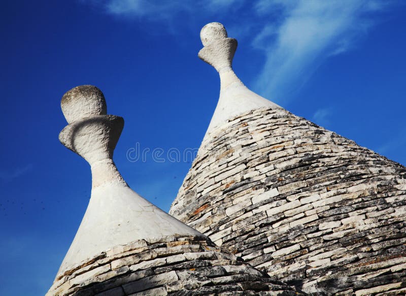 Trulli roof and blue sky stock photo. Image of culture - 17774678