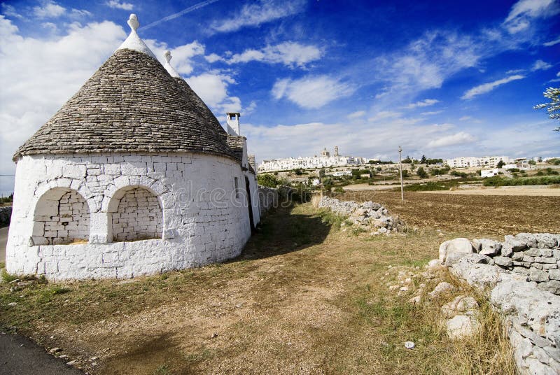 Trullo stone house stock photo. Image of house, countryside - 31544154