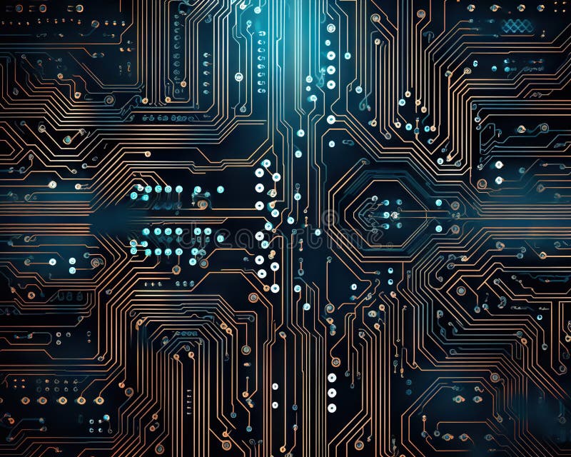 Truly Seamless Tile of Abstract Computer Circuit Board Background ...