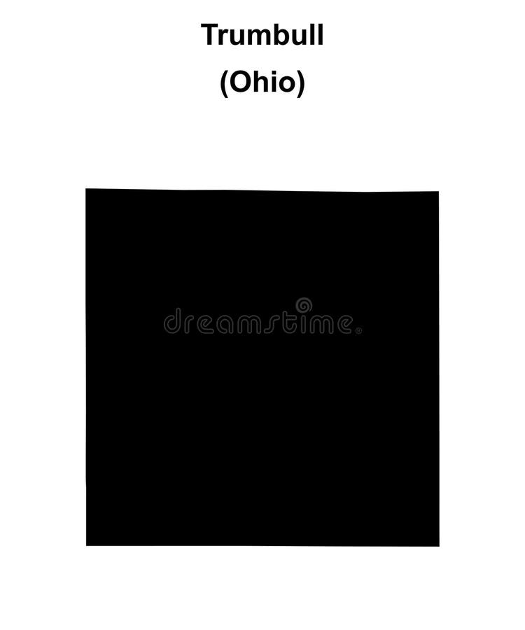 Trumbull outline map stock vector. Illustration of vector - 361751402