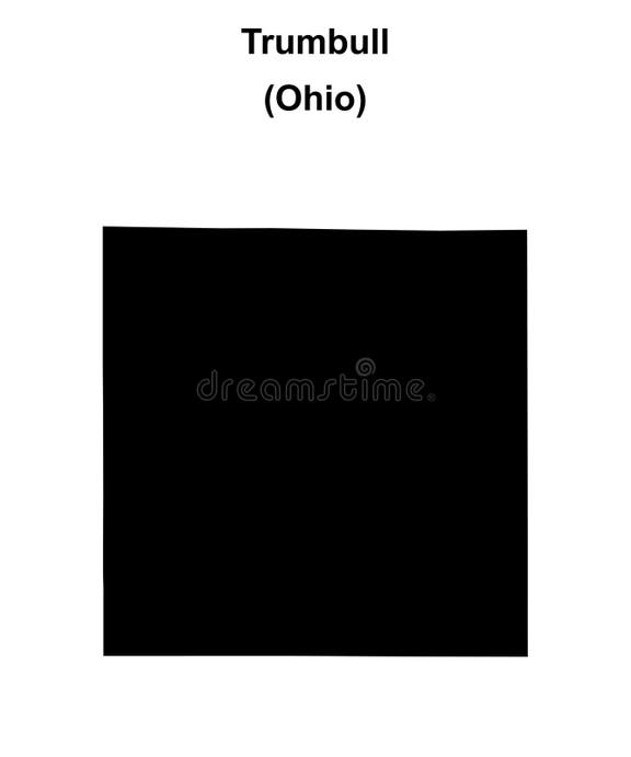 Trumbull outline map stock vector. Illustration of vector - 361751402