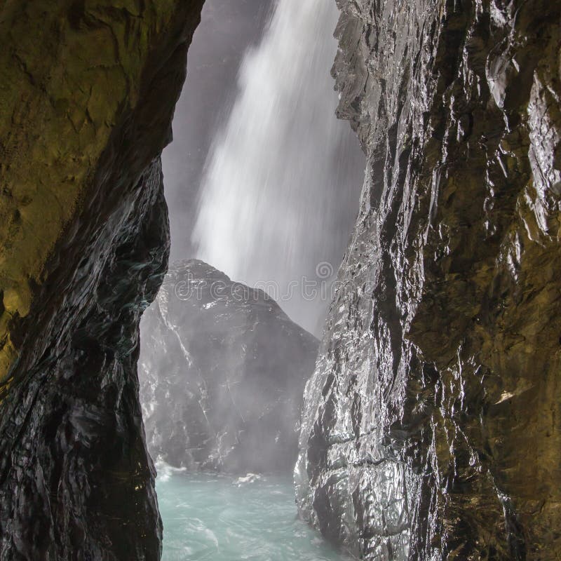 Trummelbach Falls (Trummelbachfalle), Waterfall in the Mountain Stock ...