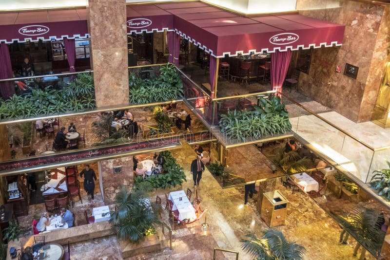 The Trump Bar Inside of Trump Tower in Manhattan Editorial Stock Photo ...
