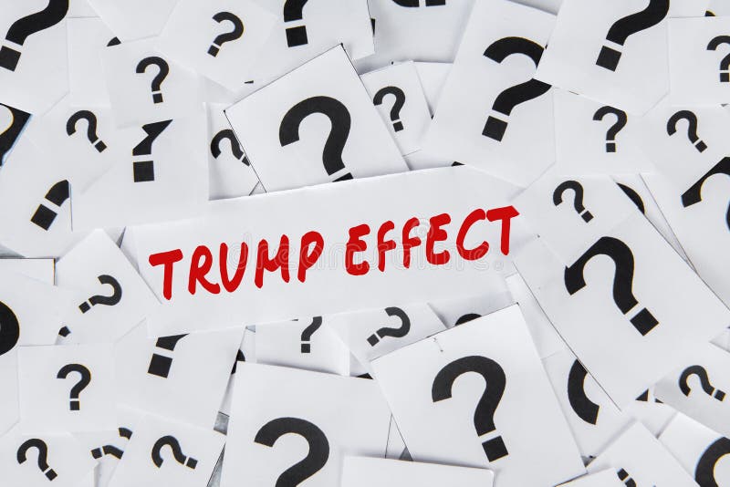 Trump Effect Word and Question Marks Editorial Photography - Image of ...