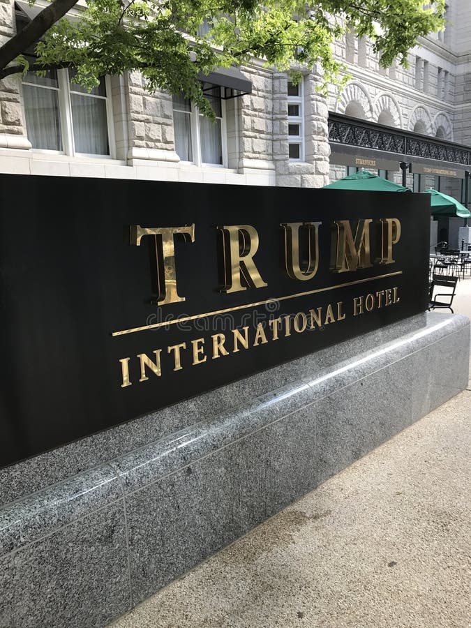 Trump Hotel editorial stock image. Image of trump, sign - 91893999