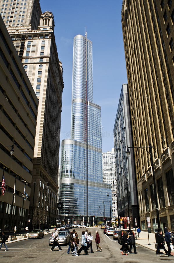 Trump Tower stock image. Image of downtown, chicago, international ...