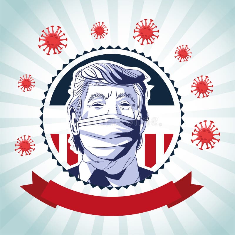 Trump Wearing Face Mask by Covid 19 in Lace Editorial Photo ...