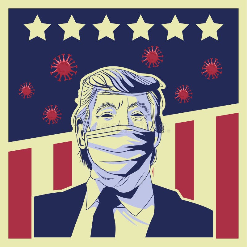 Trump Wearing Face Mask by Covid 19 Editorial Stock Photo ...