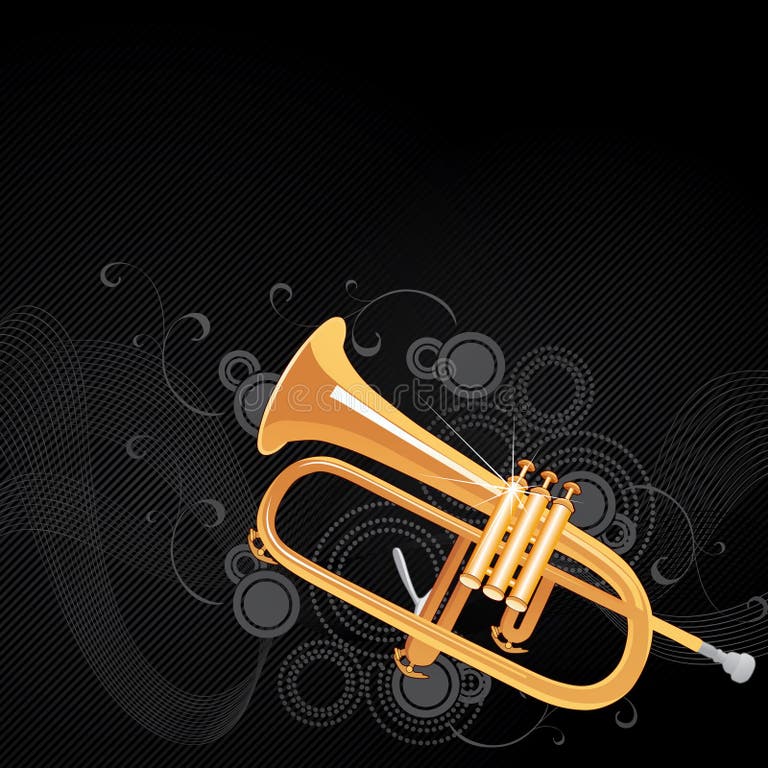 Trumpet background stock vector. Illustration of abstract - 4950708