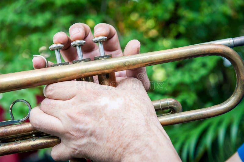 Trumpet stock photo. Image of woodwind, tone, green, classic - 92246250