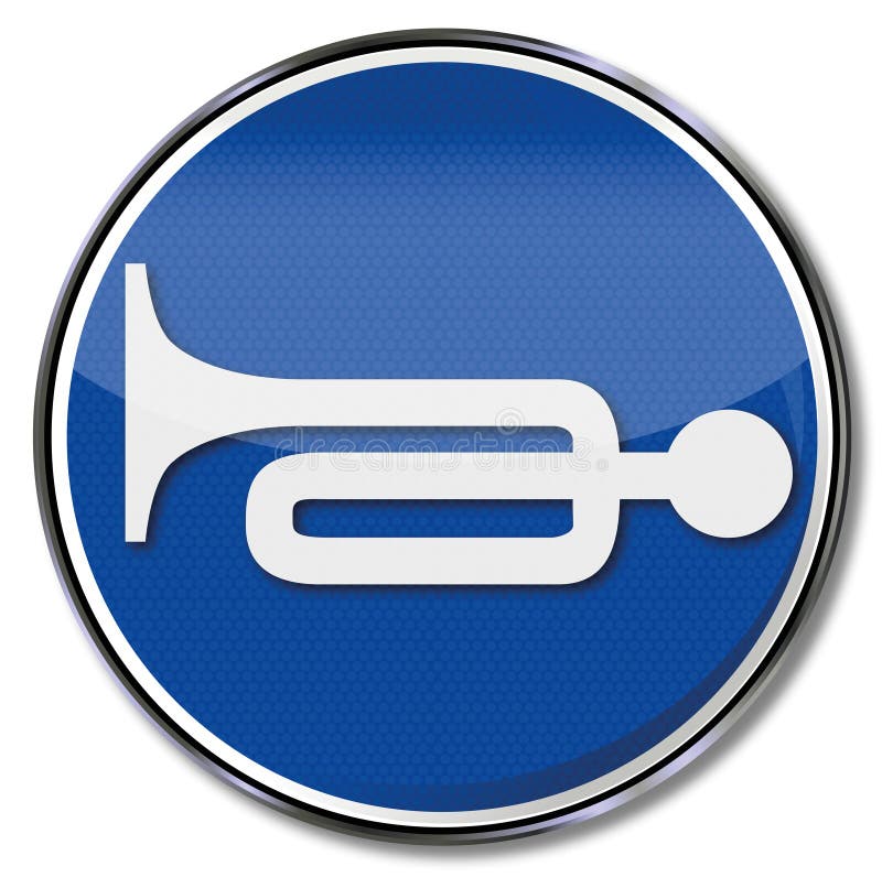 Trumpet, horn and noise stock vector. Illustration of icon - 95910144