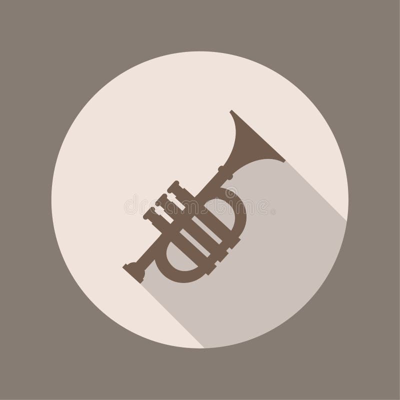The Trumpet Icon, Flat Design Stock Vector - Illustration of audio ...