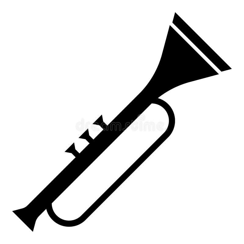 Trumpet icon, simple style stock vector. Illustration of entertainment ...