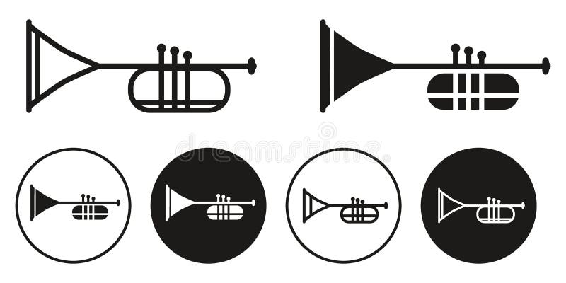 Trumpet Icon Vector Set Collection for Web Stock Vector - Illustration ...
