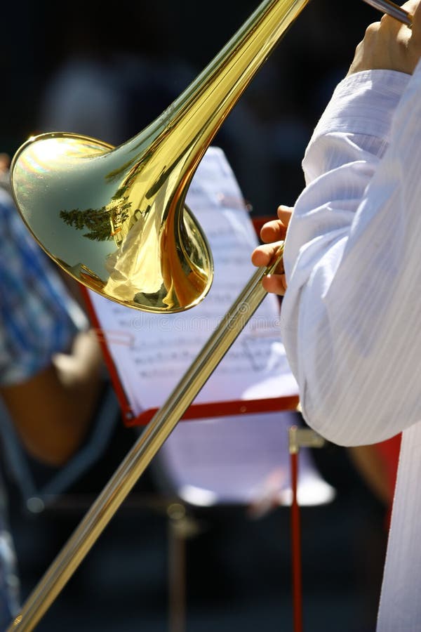 Trumpet in the Orchestra stock photo. Image of notes - 14394482