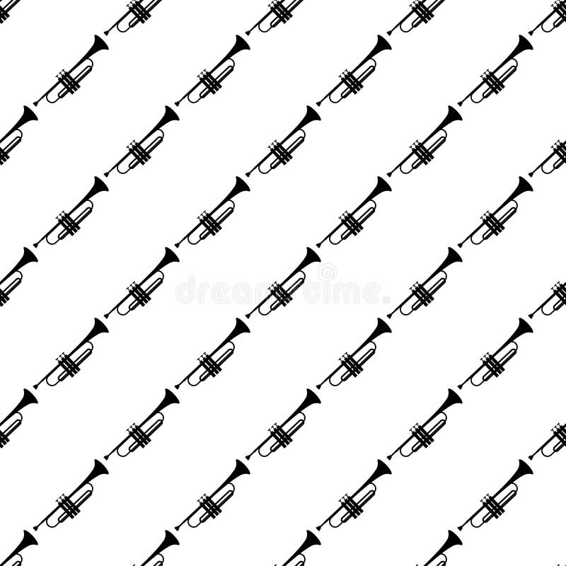 Trumpet pattern seamless stock illustration. Illustration of blog ...