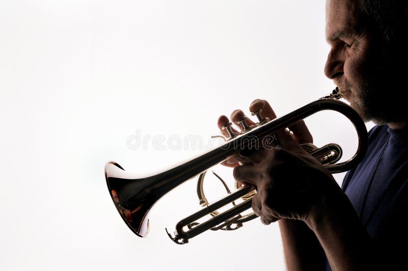 Trumpet player 05 stock photo. Image of cornet, play, live - 9297206