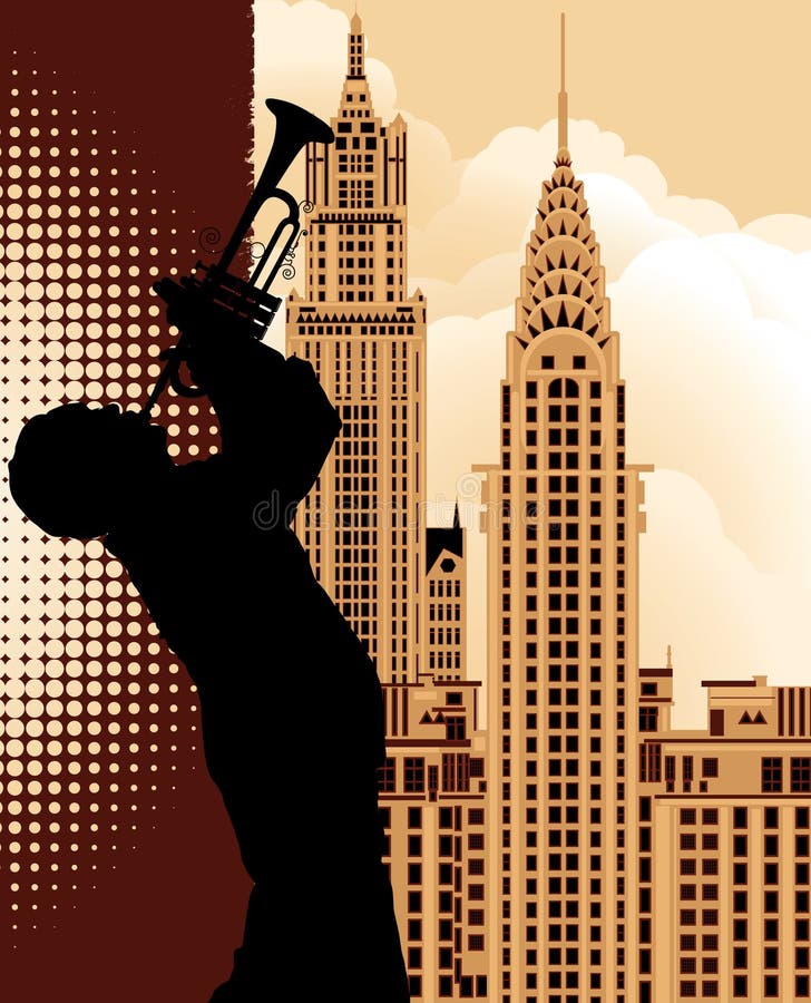 Trumpet player/ai stock vector. Illustration of notes - 2223469