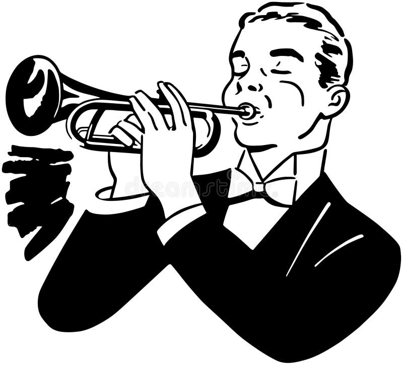 Trumpet Player stock vector. Illustration of clubs, players - 42094057