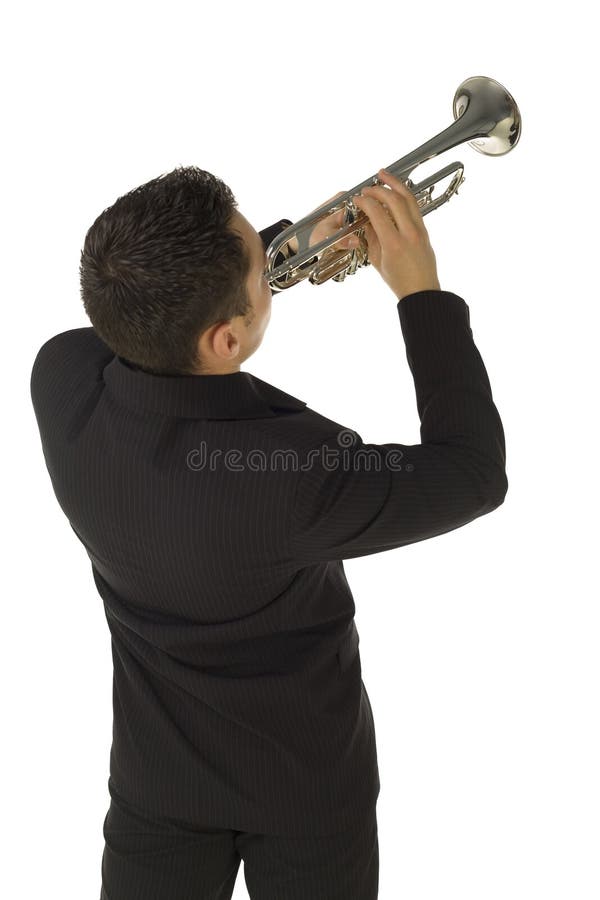 Trumpet player stock photo. Image of entertainer, leisure - 4314822