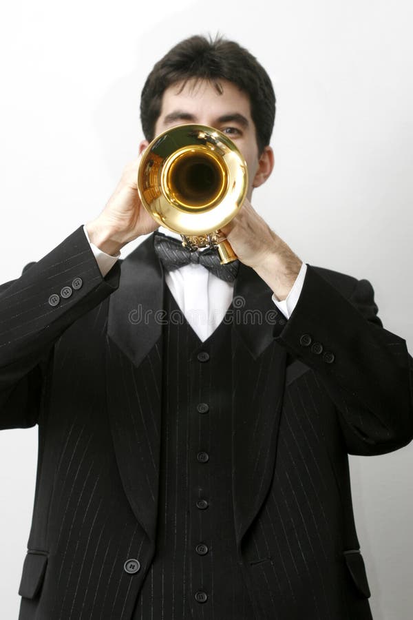 Trumpet player stock photo. Image of entertainer, leisure - 4314822