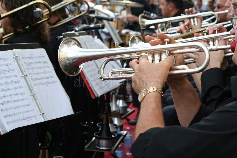 Trumpet player stock photo. Image of jazz, exotic, brass - 882716