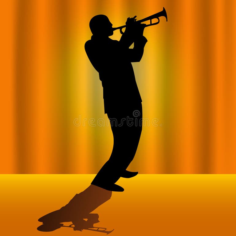 Trumpet Player Silhouette Stock Illustrations – 1,198 Trumpet Player ...