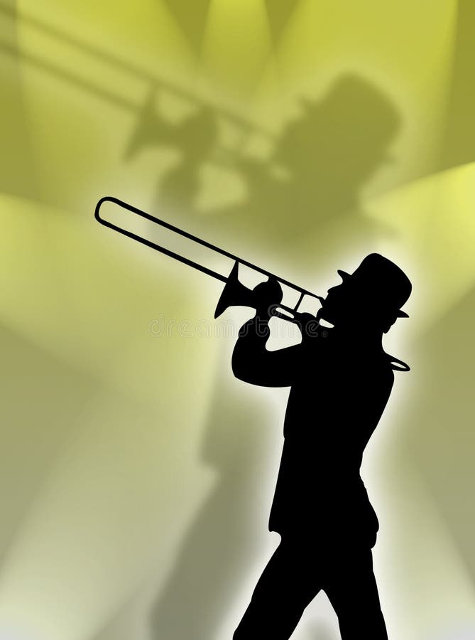 Trumpet player stock illustration. Illustration of frequency - 2437333
