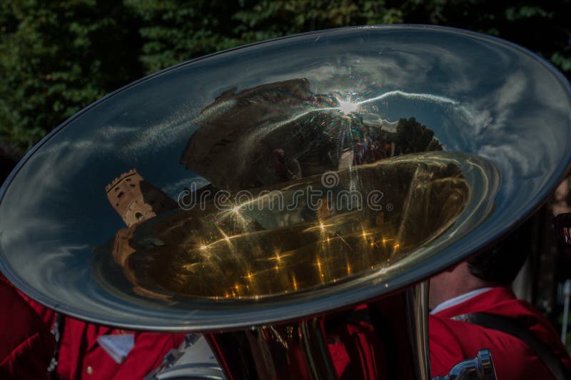 Trumpet with reflection stock image. Image of orchestra - 100140091