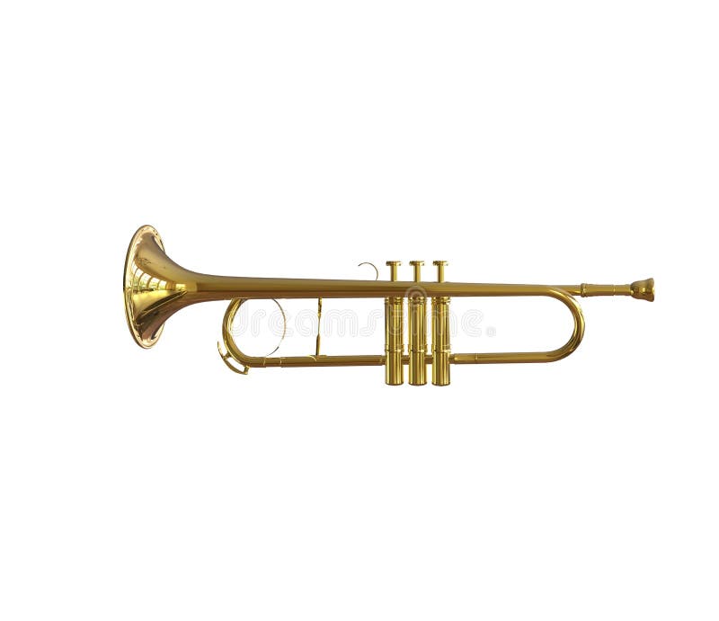 Trumpet Side View stock illustration. Illustration of equipment - 59005239