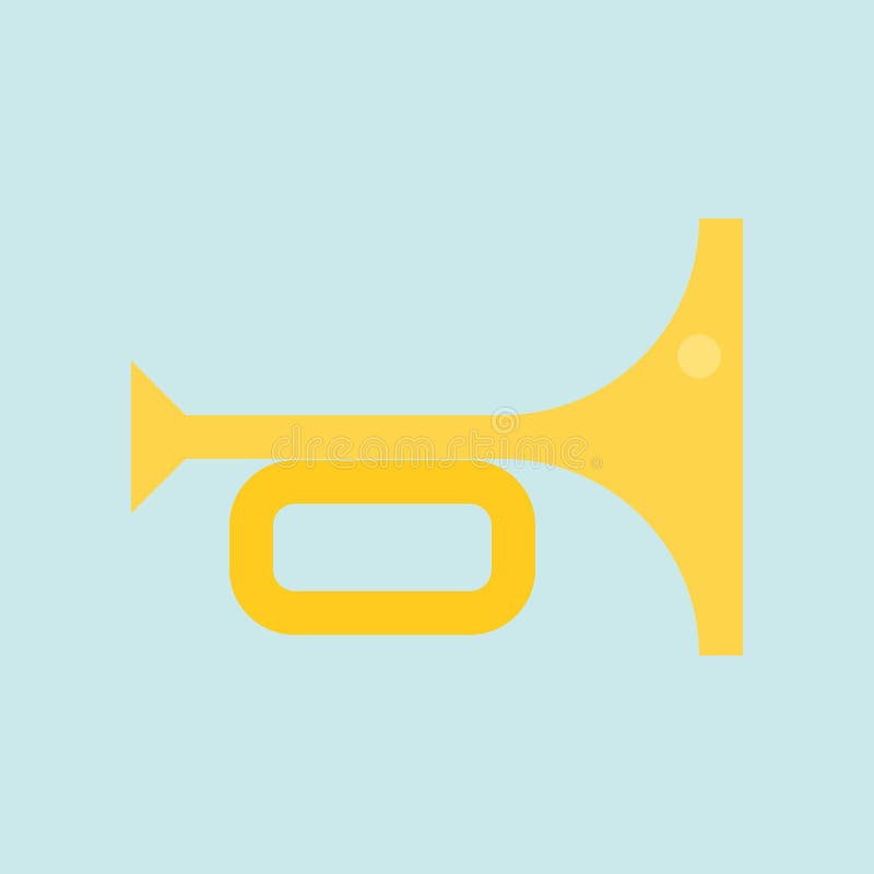 Trumpet Simple Sketch stock illustration. Illustration of polished ...